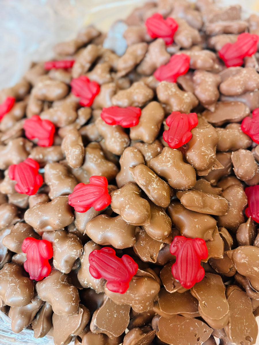 Chocolate Coated Allens Red Frogs – Cha Cha Chocolate