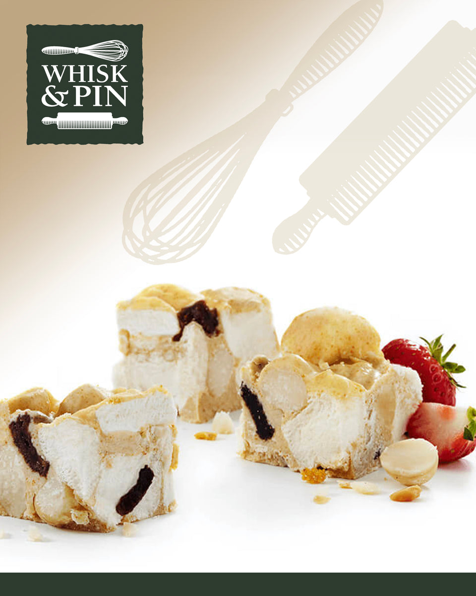 Whisk & Pin Desert White Chocolate Rocky Road Block – Cha Cha Chocolate